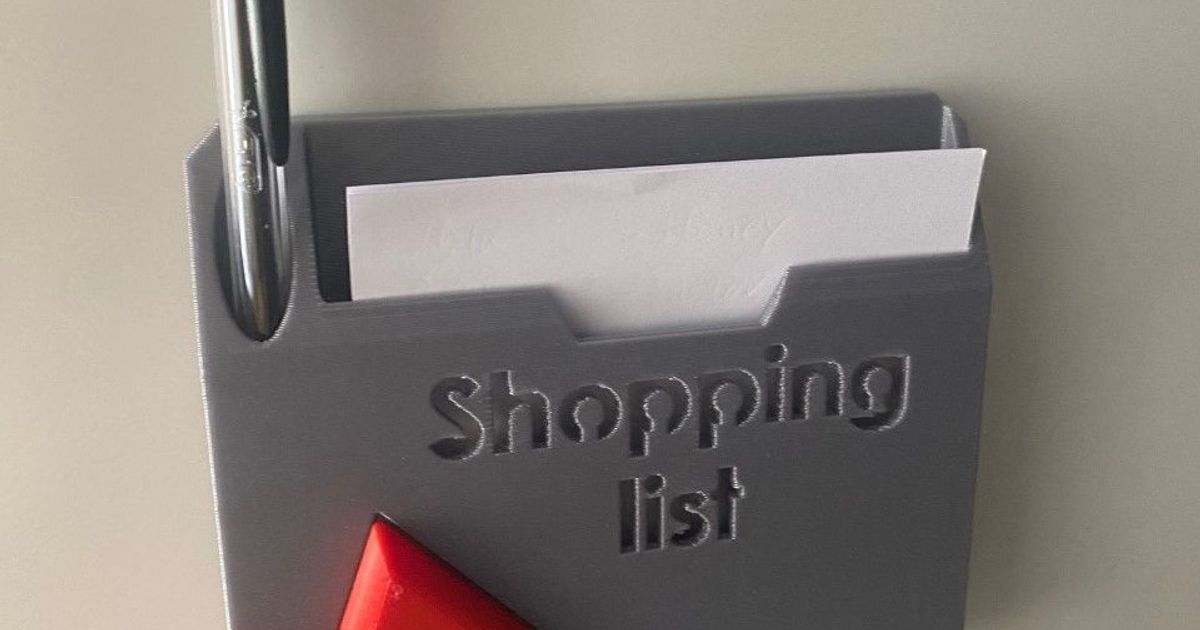 Magnetic shopping list by SergioMonty7 | Download free STL model ...