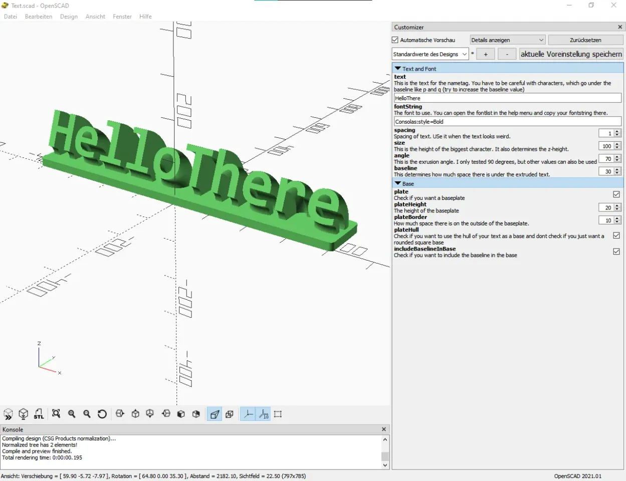 Name Sweep (customizable, openscad) by pedRamezani | Download free STL ...