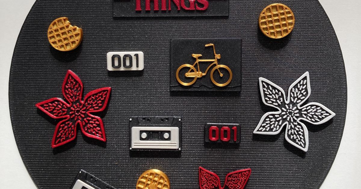 STRANGER THINGS 4 COLLECTION OF MAGNETS by gracein | Download free STL ...