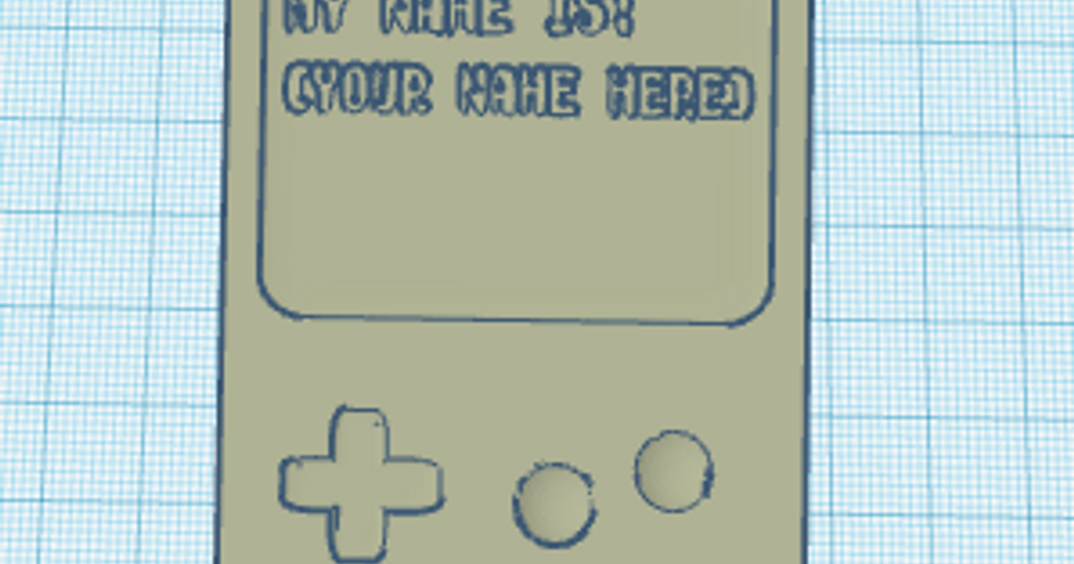 Gameboy Name Tag by Nopety | Download free STL model | Printables.com