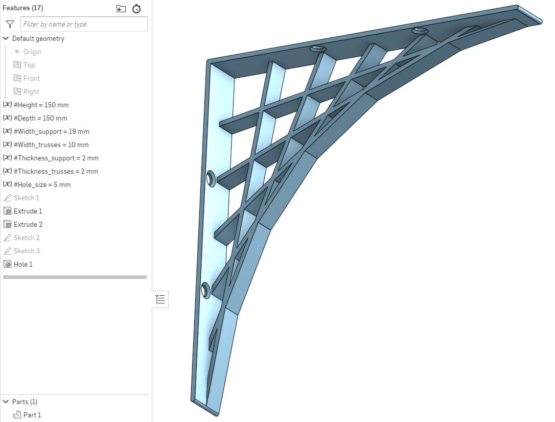 Parametric shelf bracket par recursiv3d | Téléchargez gratuitement un ...