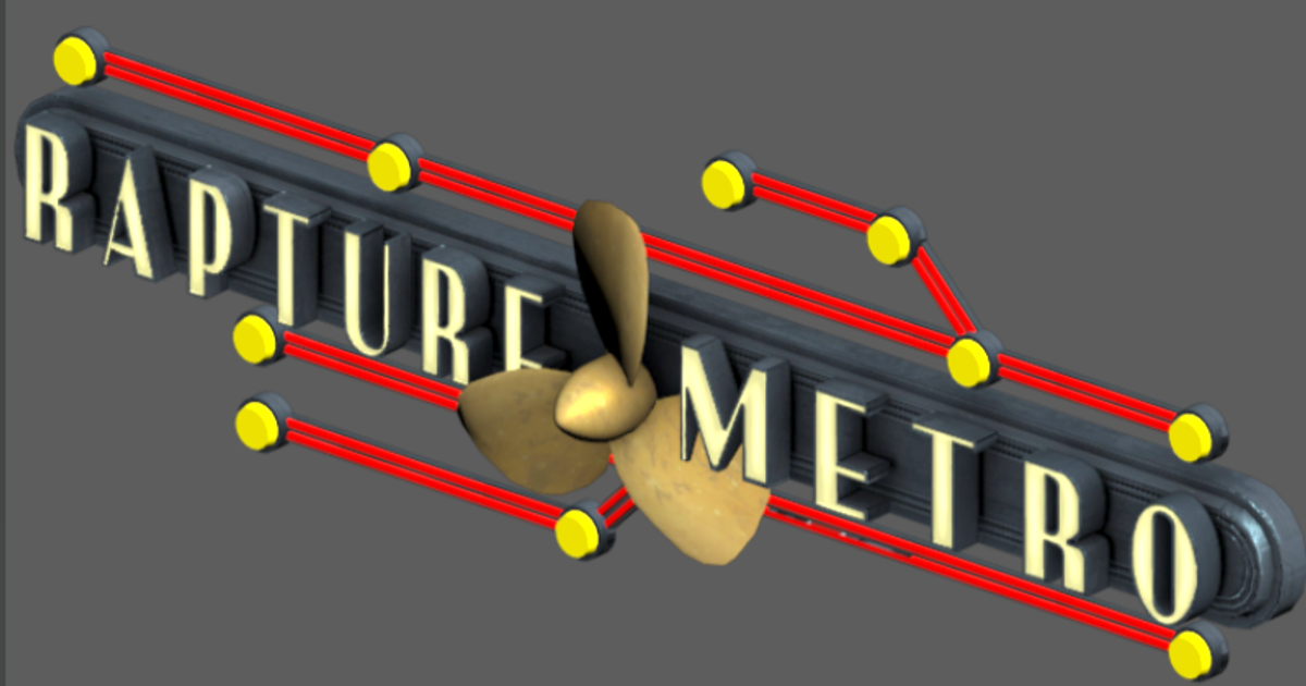 Rapture Metro Sign by Yuksel Yilmaz | Download free STL model ...