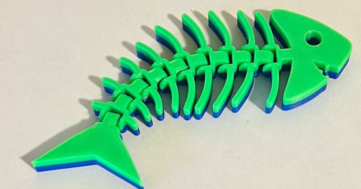 Two color articulated fish by Jake | Download free STL model ...