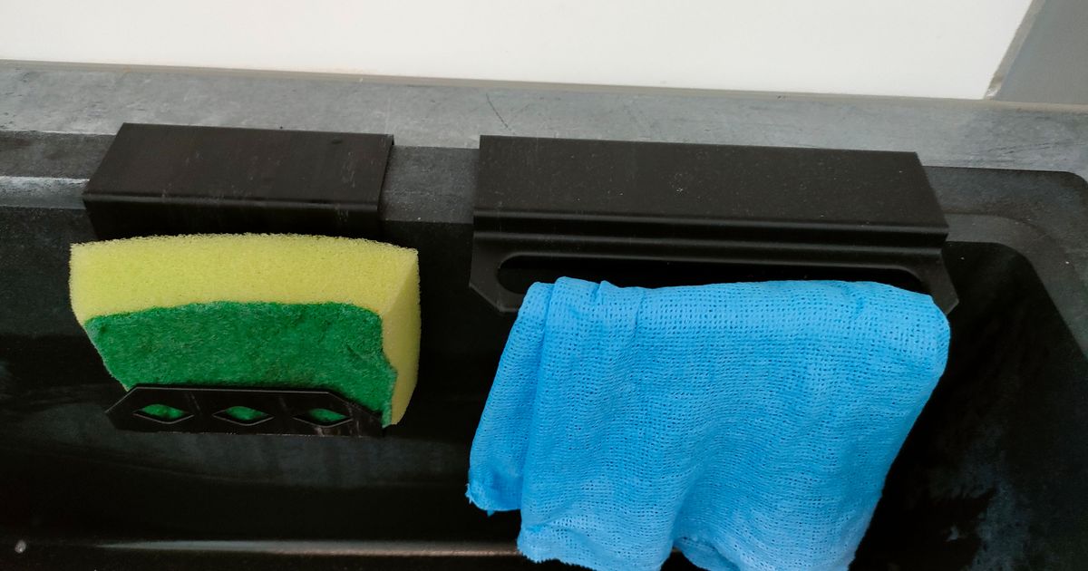 Sponge and dishcloth hangers by DGA | Download free STL model ...