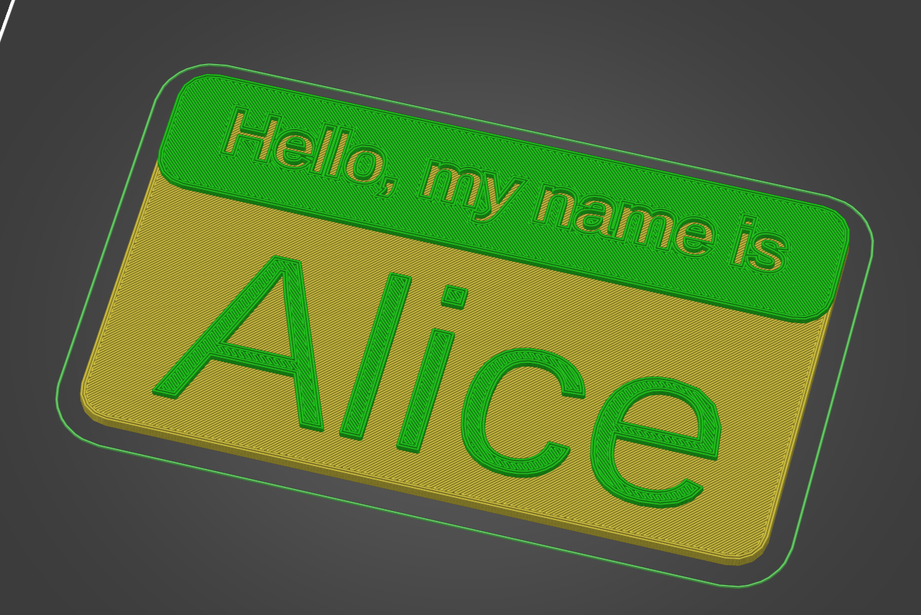 Basic OpenSCAD name tag by mothdotmonster | Download free STL model ...