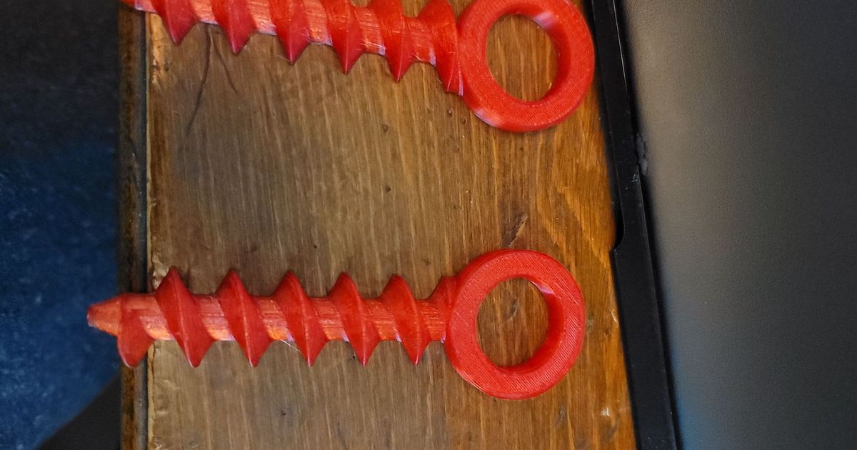 3" Ground Screw Anchor by Blake Haas | Download free STL model ...