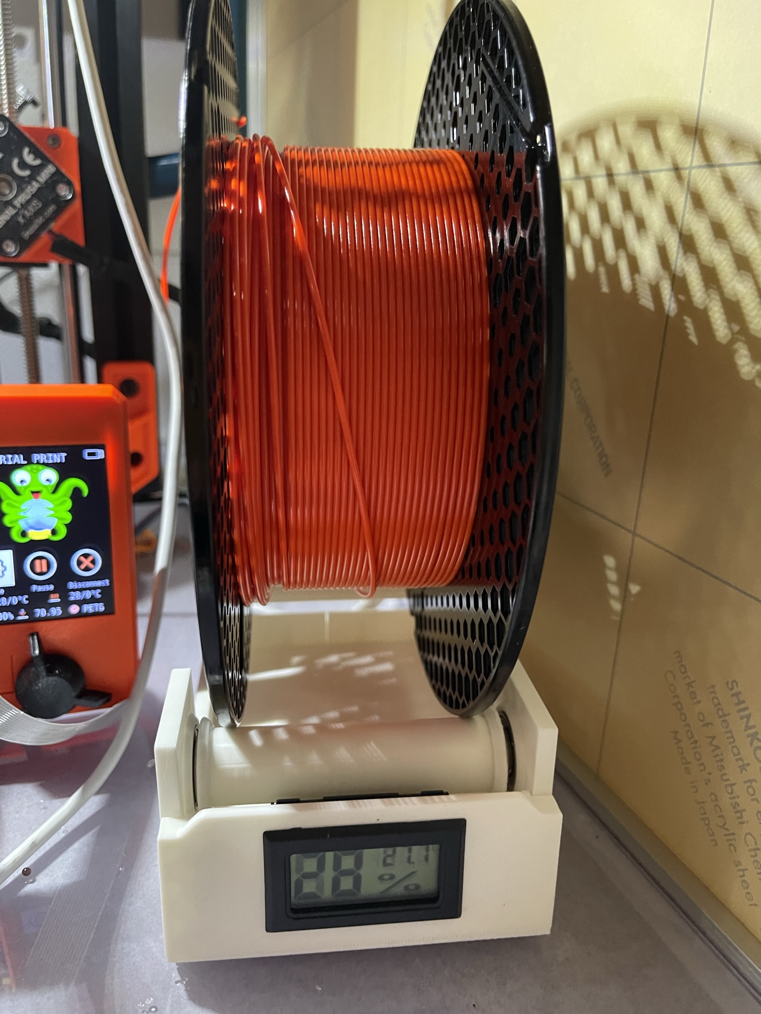 Filament dry box with hygrometer, bearing and silica gel case by Hana ...