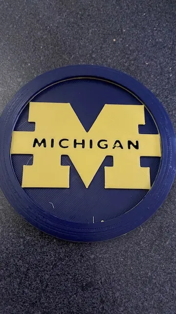 University of Michigan Coaster by 3D_Frank | Download free STL model ...