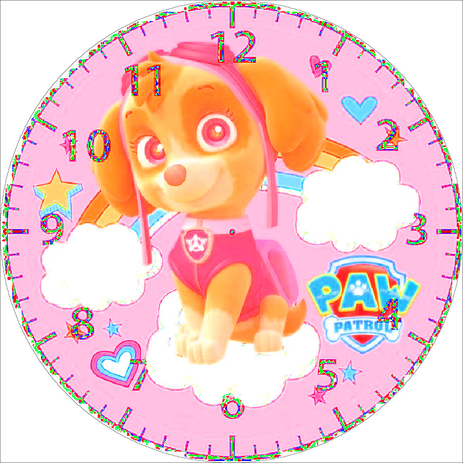 Paw Patrol Lithophane Clock by Mafajo | Download free STL model ...