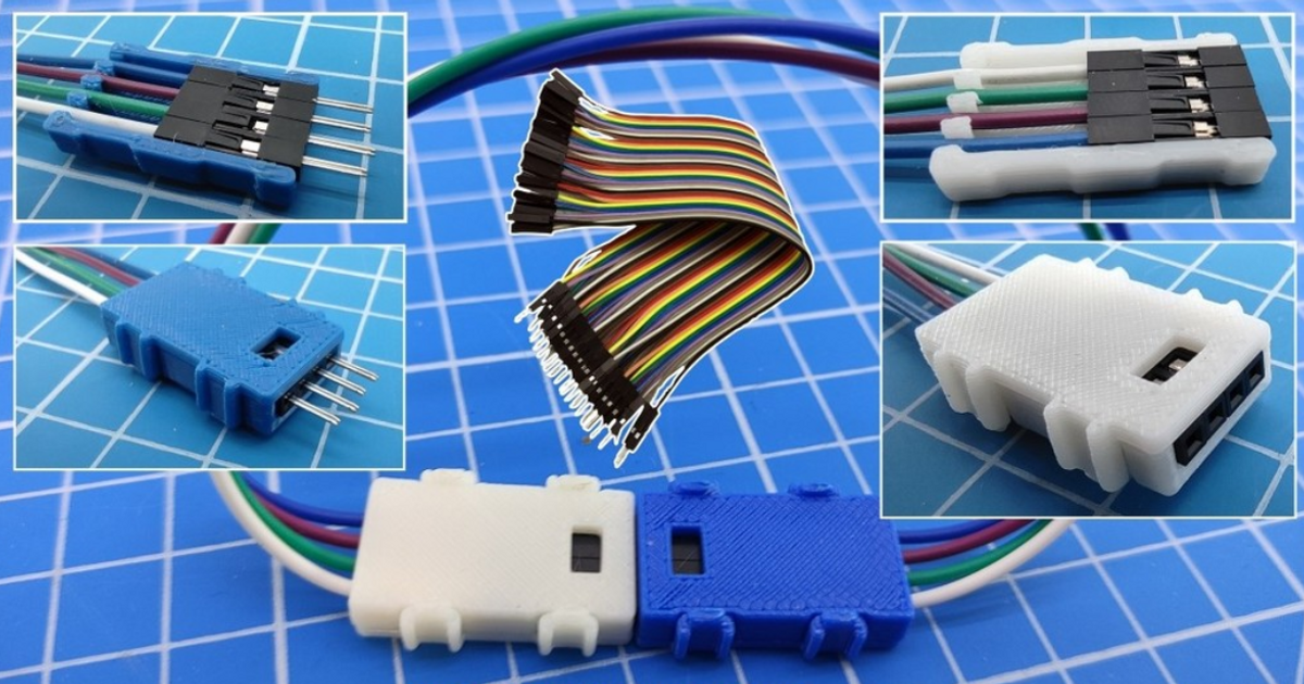 Connector housing Dupont/Jumper 4Pin by NT | Download free STL model ...