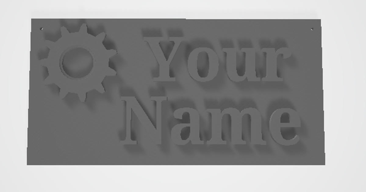 Basic name tag by ryan_be | Download free STL model | Printables.com