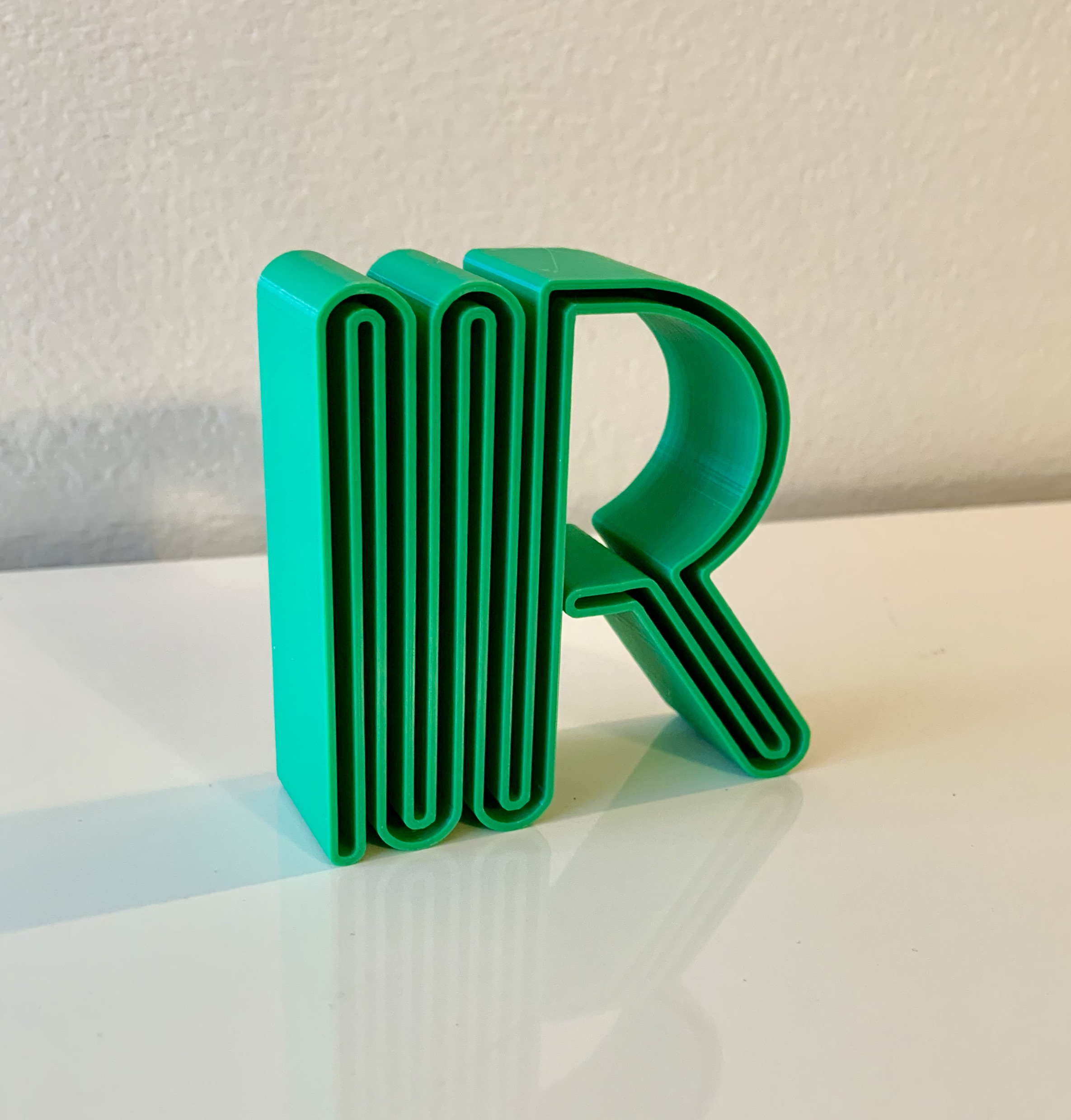 Ski Trails Font Letter R by Art G | Download free STL model ...