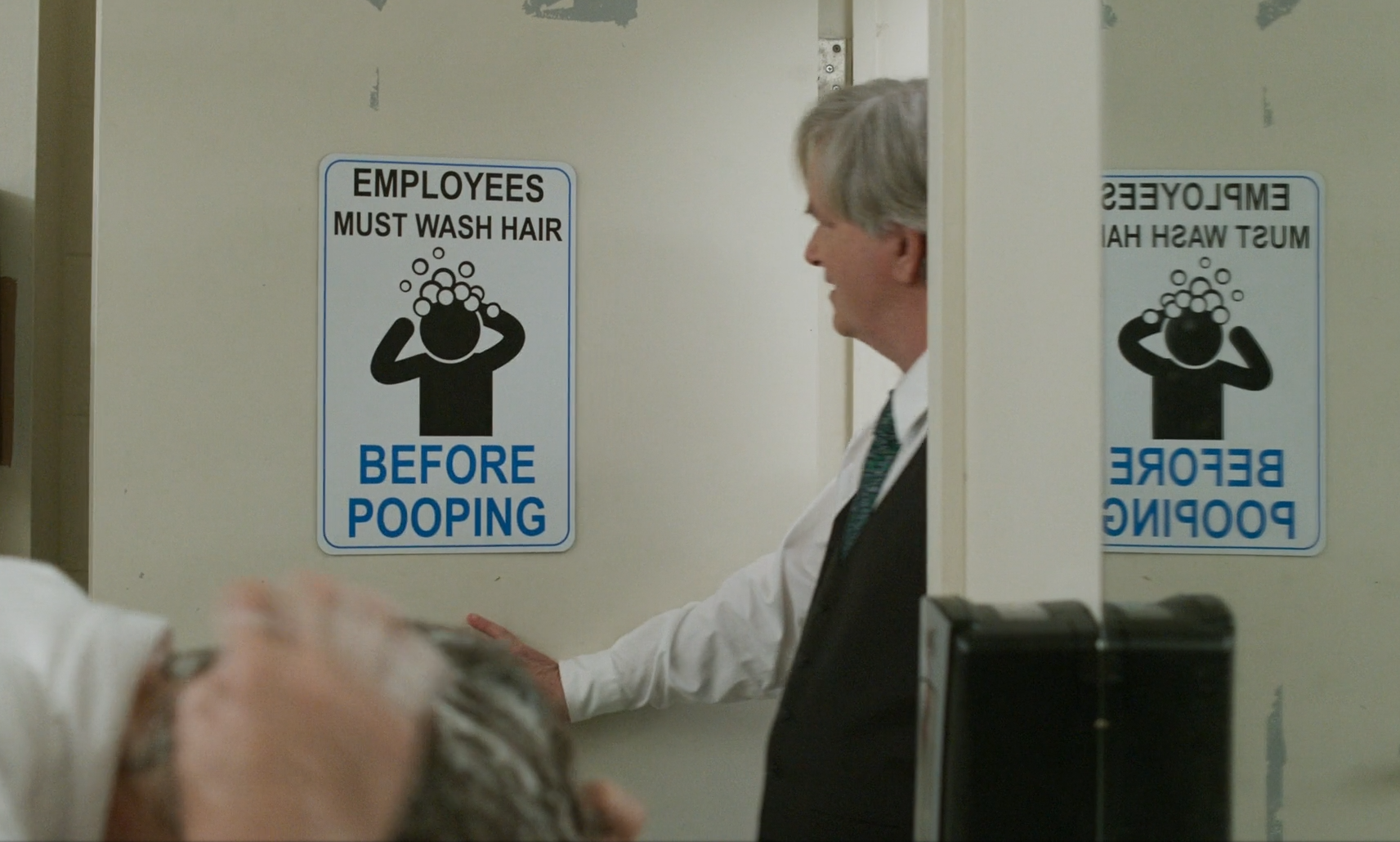 Employees Must Wash Hair Sign (Kids in the Hall Prop) by dereksrose ...