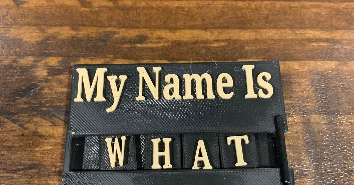 Customizable Name Tag by Loren | Download free STL model | Printables.com