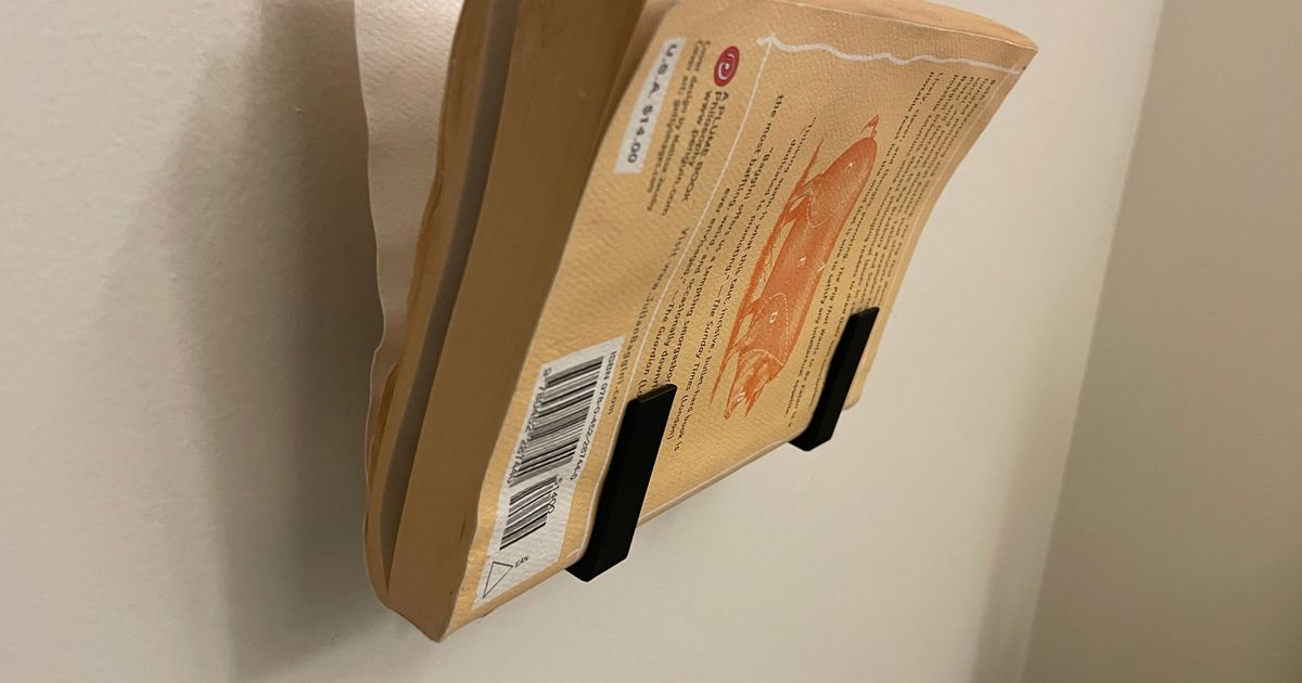 Wall mountable single book stand by ravi72munde | Download free STL ...