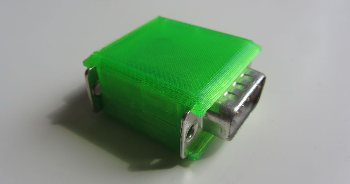 RS232C sub-D DE9 shell by fjkraan | Download free STL model ...