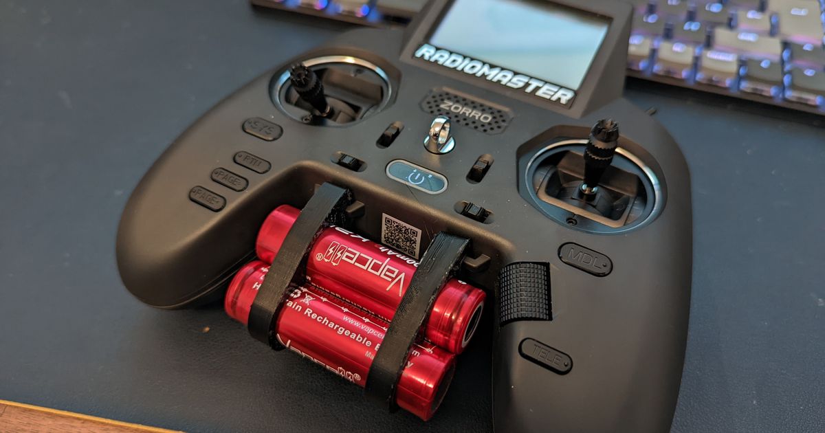 Radiomaster Zorro - Minimal 18650 Holder by TinkerLifeProjects ...