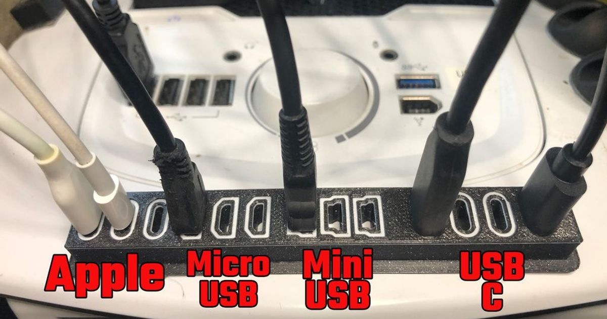 USB Connector Holder Block by Leapnlarry | Download free STL model ...