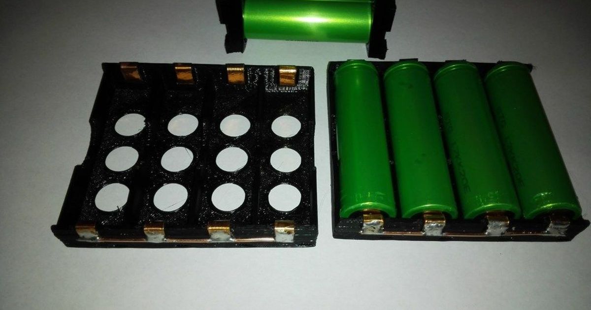 18650 Li-Ion Battery-Holder by Sandfrog | Download free STL model | Printables.com