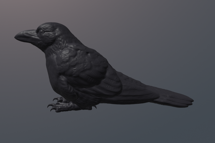 Sitting Crow by DragonArtist15 | Download free STL model | Printables.com