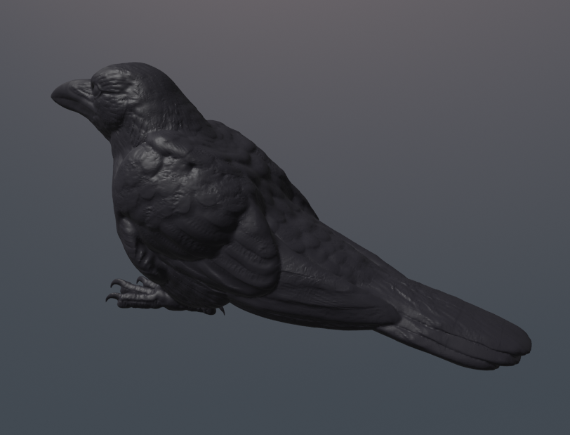 Sitting Crow by DragonArtist15 | Download free STL model | Printables.com