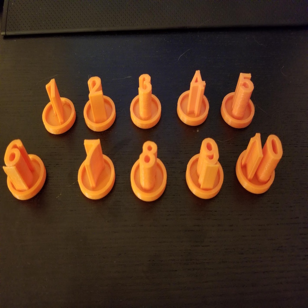 Tall numbered tokens by Nitrocubane | Download free STL model ...