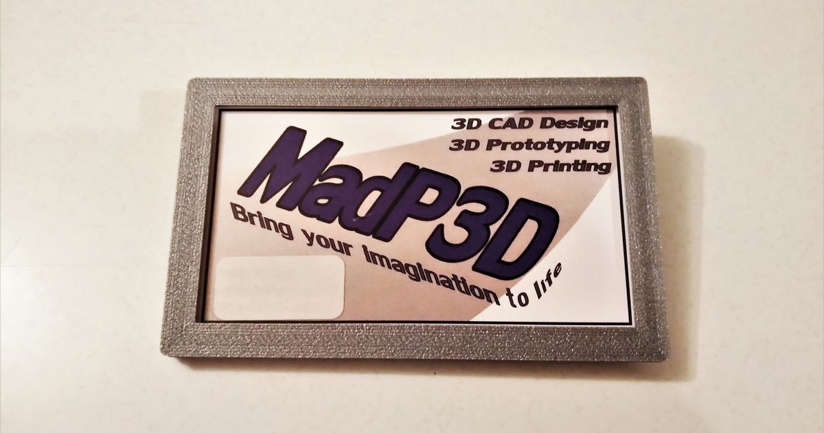 Business Card Name Tag by MadP 3D | Download free STL model ...