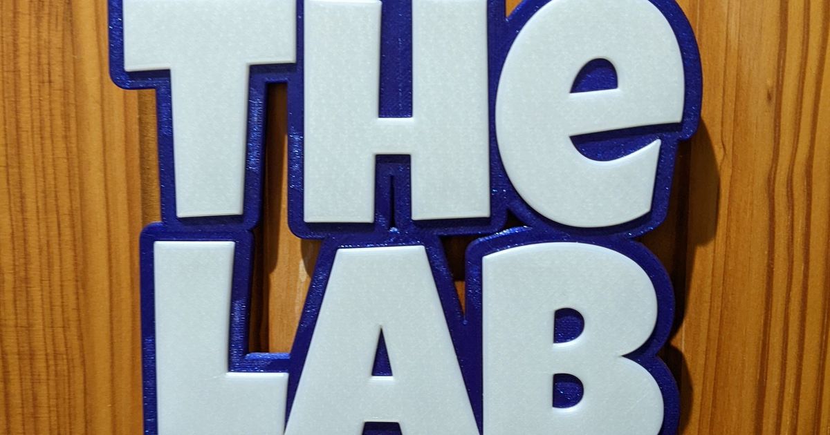 Door name tag - The Lab by Nigel Johnson | Download free STL model ...