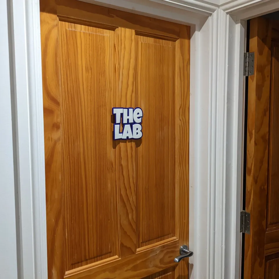 Door name tag - The Lab by Nigel Johnson | Download free STL model ...