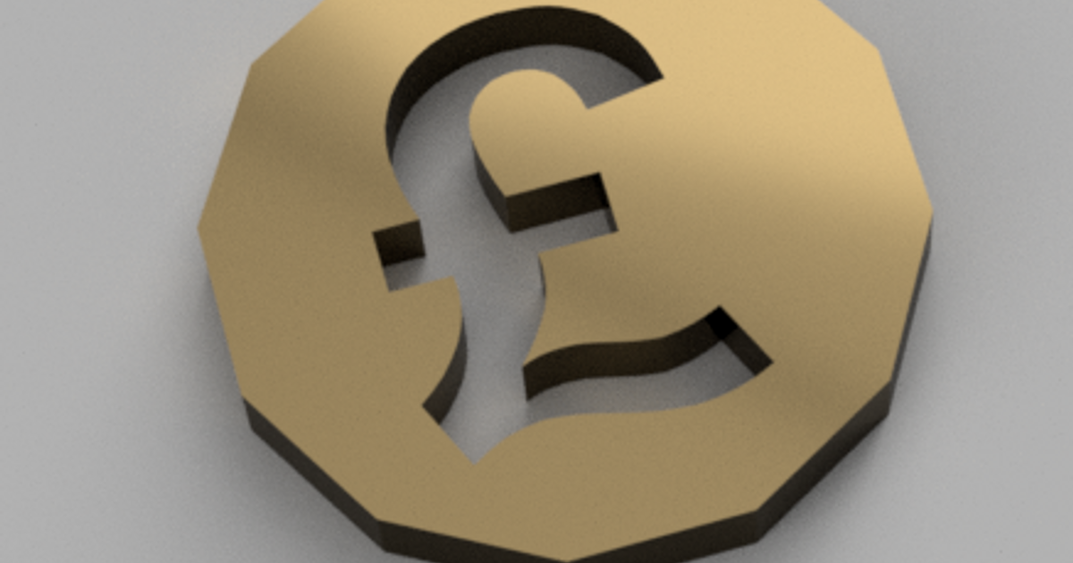 Trolley tokens - £1 (GBP pound) by gillettd | Download free STL model ...