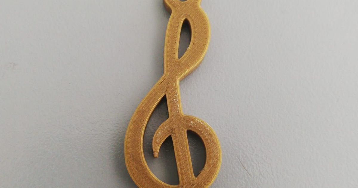 Treble Clef keyring by Z3Dart&tech | Download free STL model ...