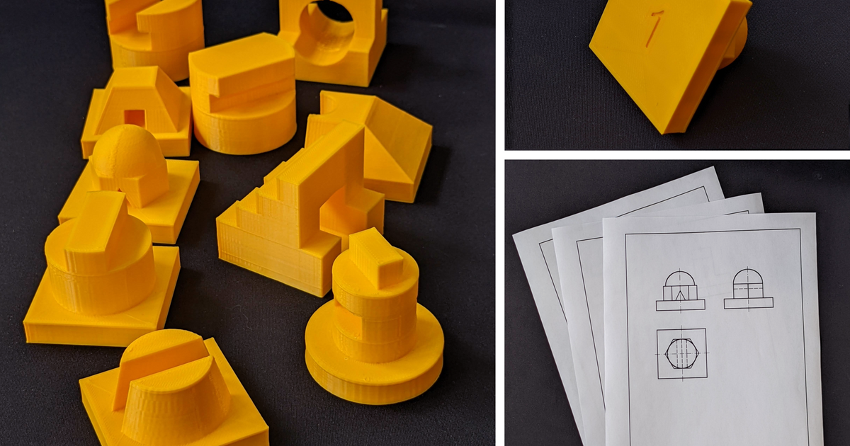 Technical drawings with 3D-Printed forms by MW | Download free STL ...