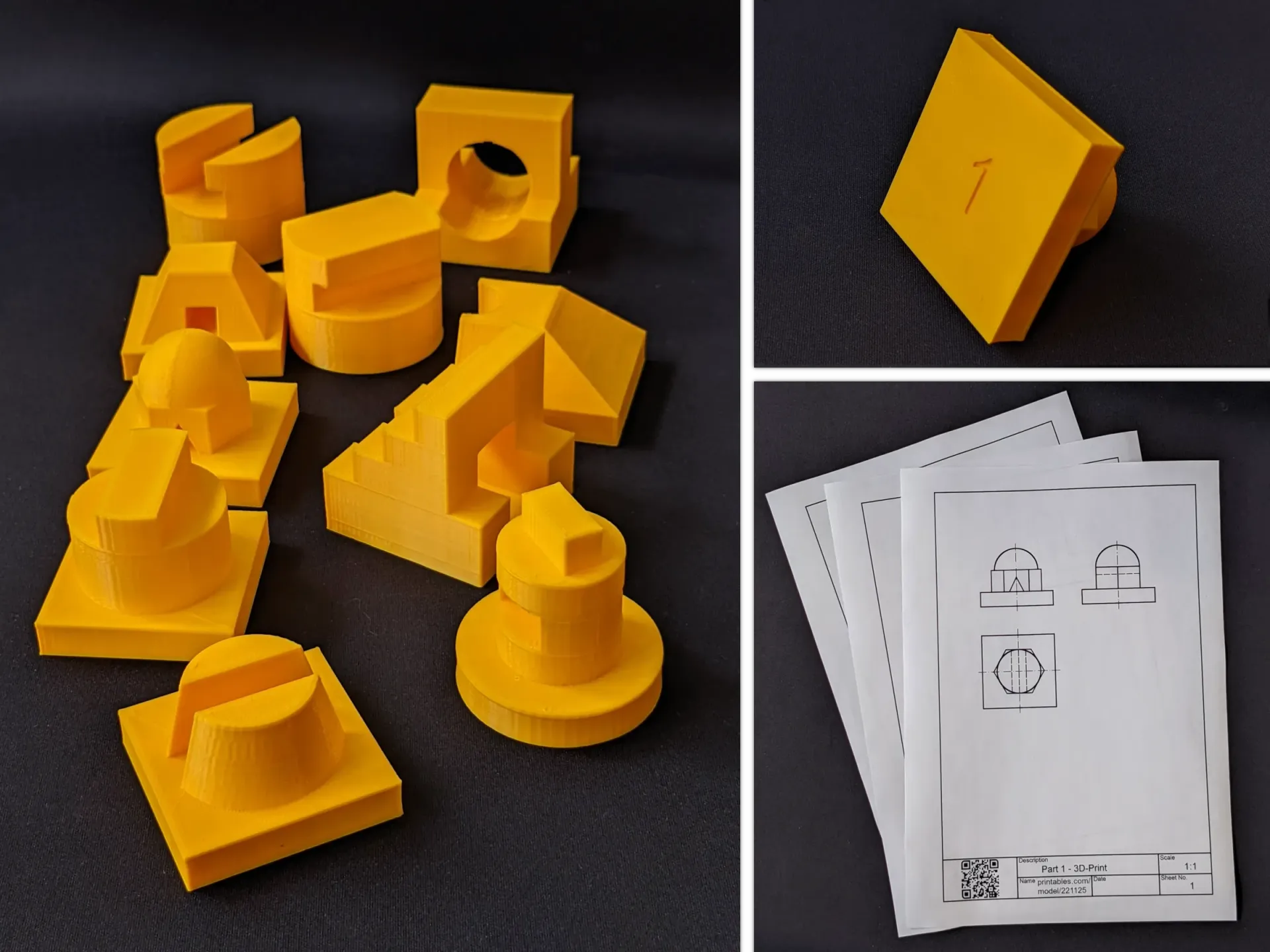 Technical drawings with 3D-Printed forms by MW | Download free STL ...