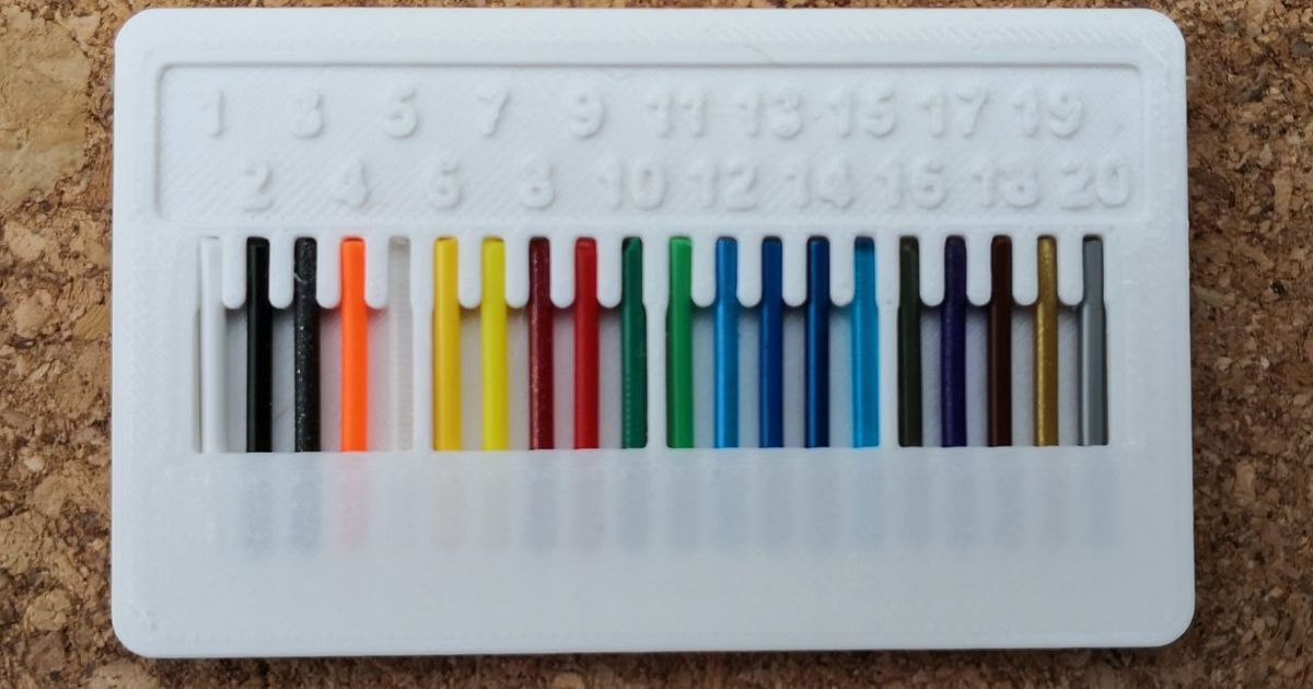 Multi Filament Sample Card by awe | Download free STL model ...