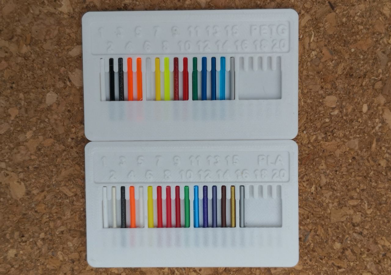 Multi Filament Sample Card by awe | Download free STL model ...