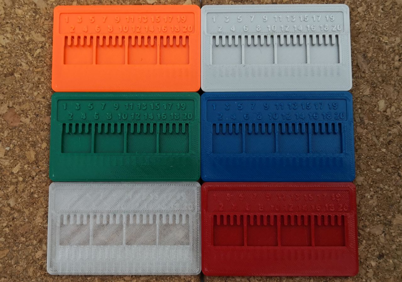 Multi Filament Sample Card by awe | Download free STL model ...