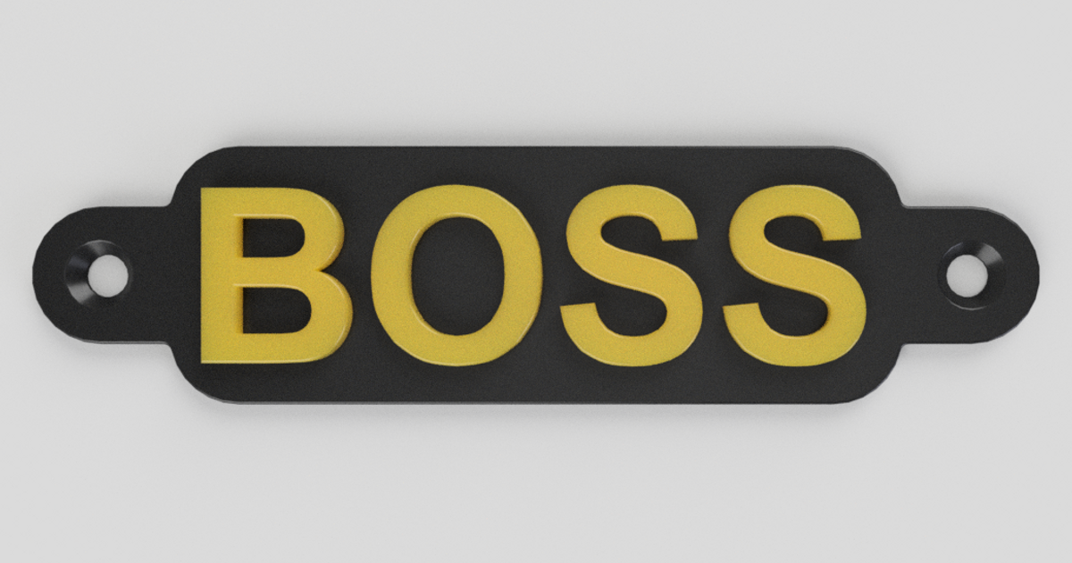BOSS name tag (2 ver) par mcko | Téléchargez gratuitement un modèle STL ...