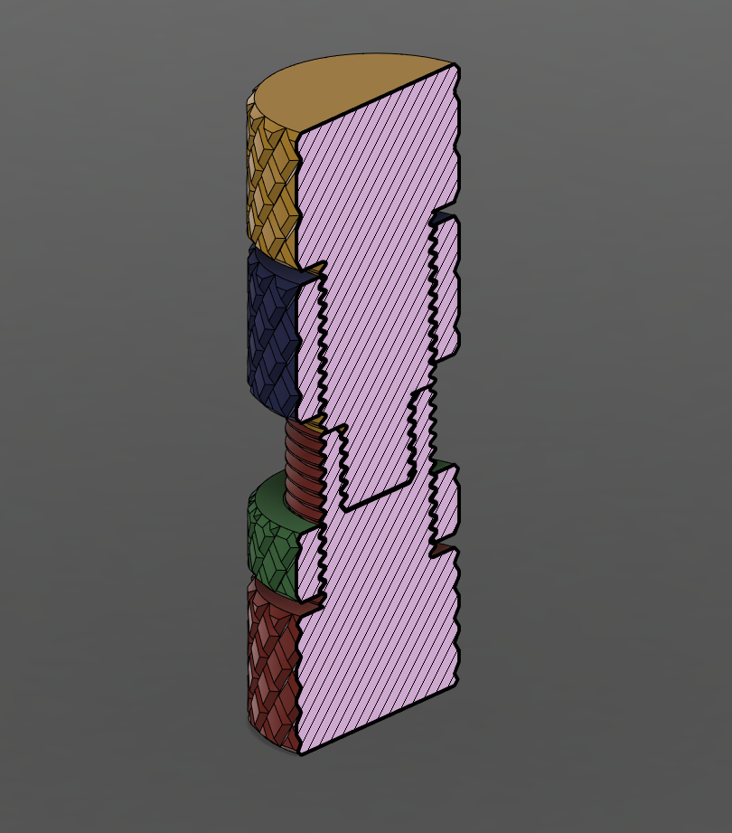 Fidget bolt & nut with knurling by N1337XYZ | Download free STL model ...