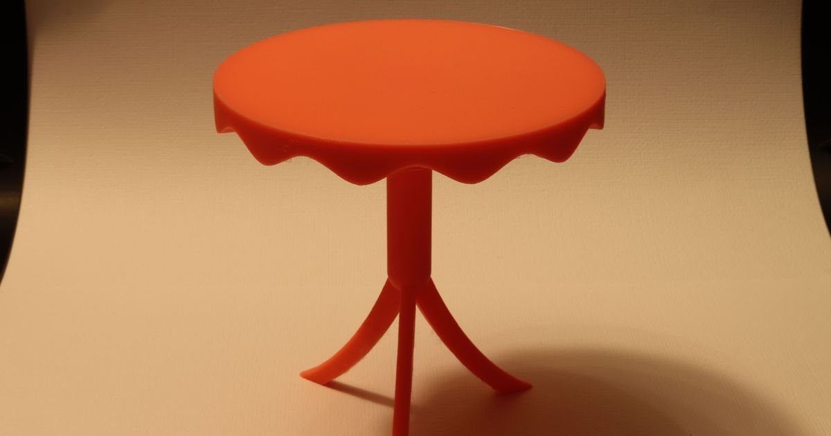 Scalloped Miniature Table by Darque Flux | Download free STL model ...