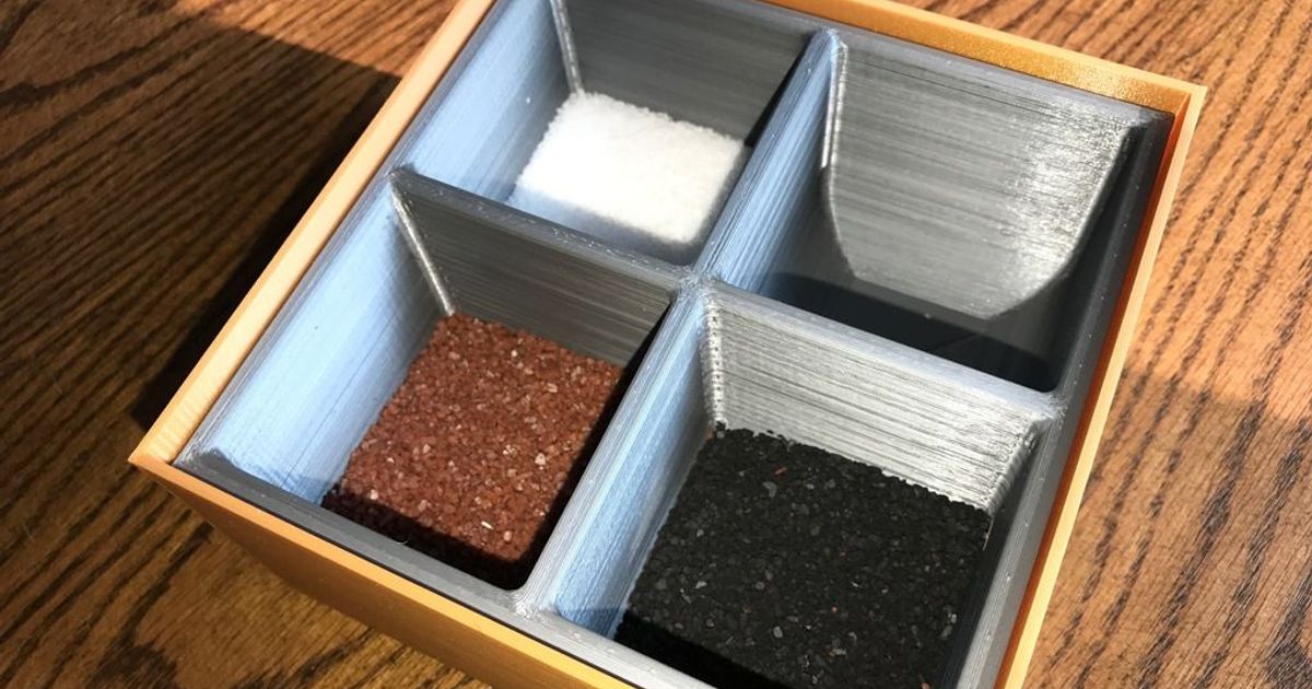 Salt Cellar, Large, Holds 4 Types of Salts by Walnetto | Download free ...