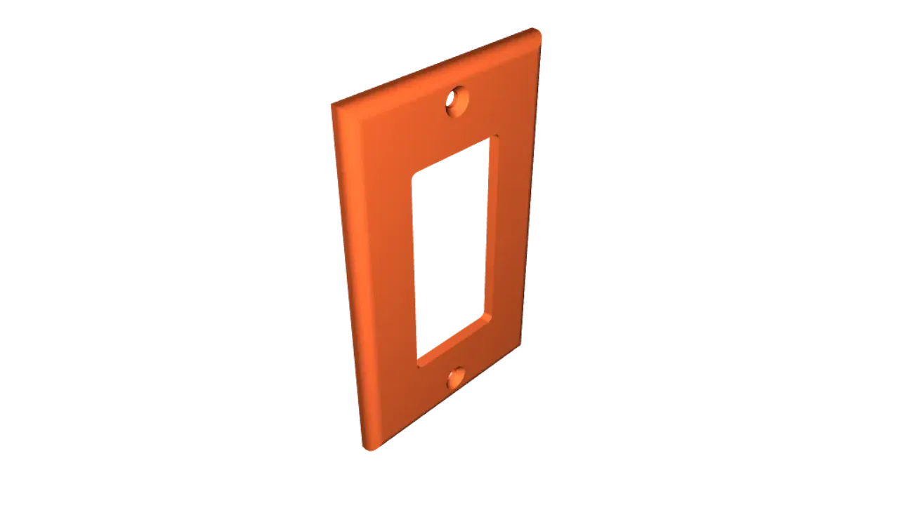 Rocker Light Switch Cover Plate Basic by Walnetto | Download free STL ...