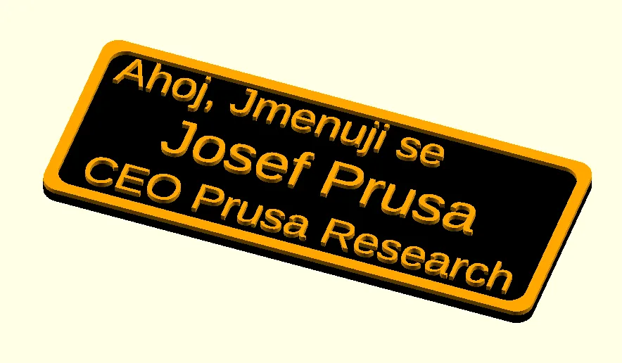 Parametric OpenSCAD Name Tag by G-ManTech | Download free STL model ...