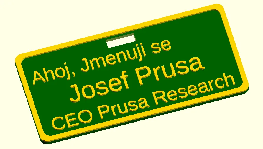 Parametric OpenSCAD Name Tag by G-ManTech | Download free STL model ...