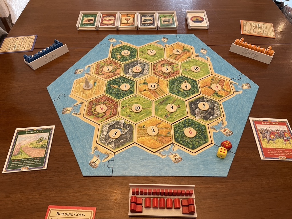 Settlers of Catan Parts and Card Holder Set by Edgewood Modern ...