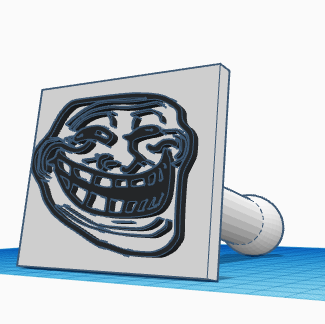 trollface stamp by Nopety | Download free STL model | Printables.com