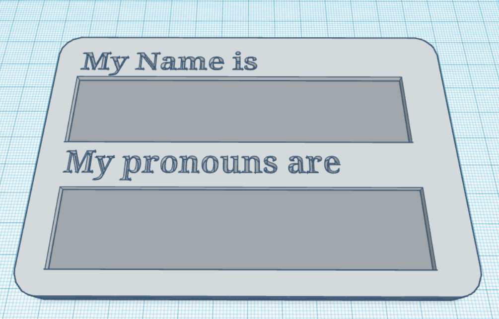Reusable Name Tag with Pronouns by newhouse24 | Download free STL model ...
