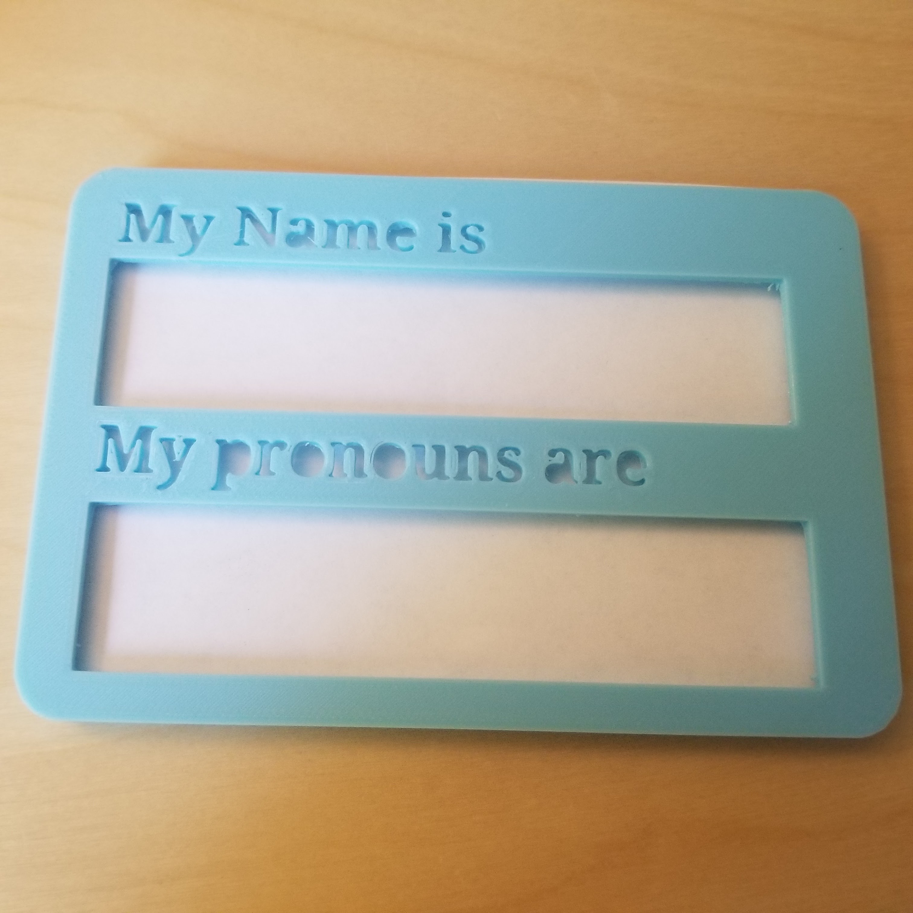 Reusable Name Tag with Pronouns by newhouse24 | Download free STL model ...