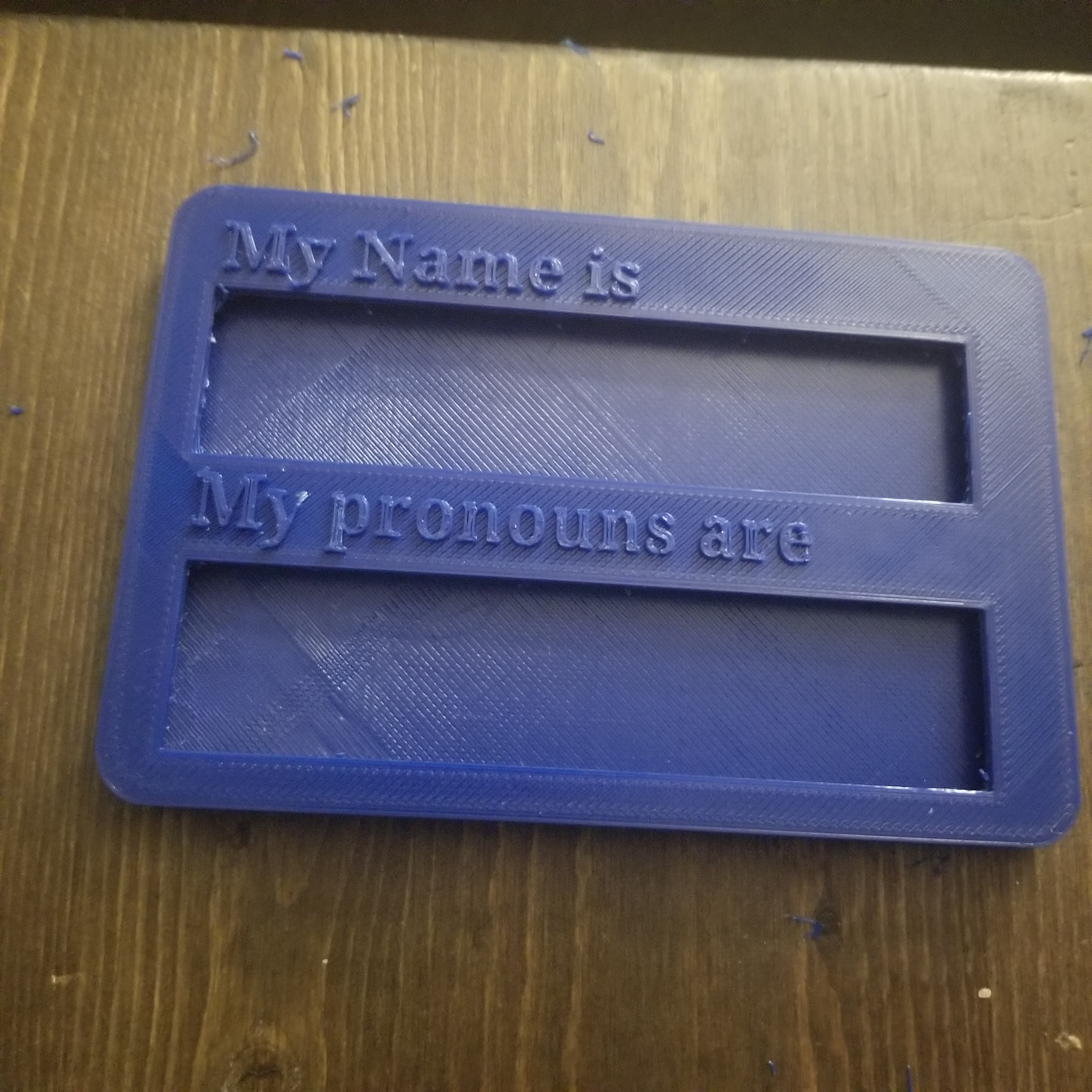 Reusable Name Tag with Pronouns by newhouse24 | Download free STL model ...
