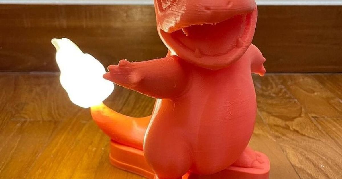 Charmander with glowing flame by matt0852 | Download free STL model ...