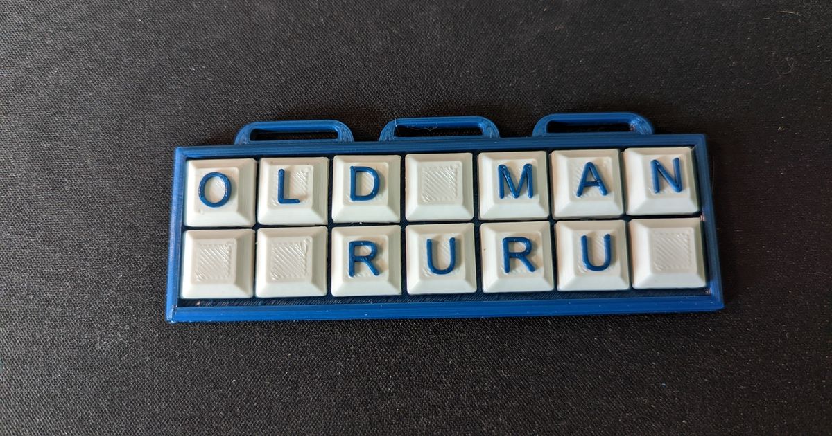 Keyboard Name Tag by Old Man RuRu | Download free STL model ...